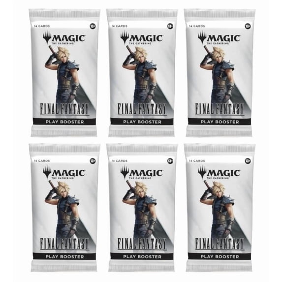 6 Packs Magic the Gathering Play Booster Pack Lot MTG Final Fantasy ...