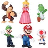Mario 6 Pack Super Mario Bros Cake Toppers Character Figures Princess ...