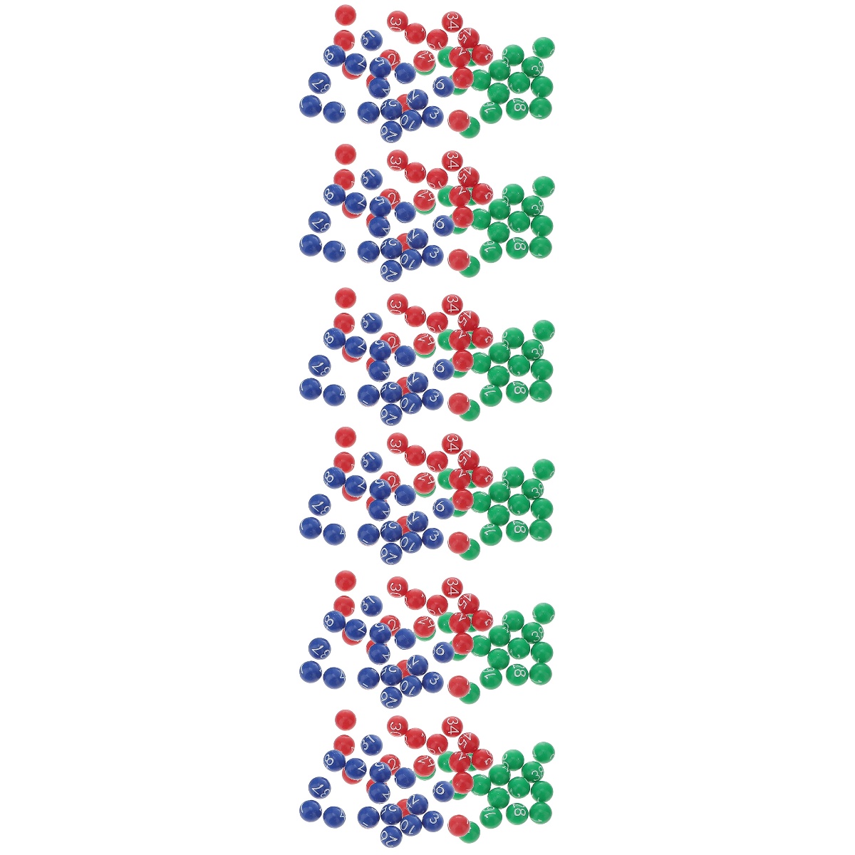 6 Packs Numbers Balls for Raffle Numbered Activity Lottery Plastic ...