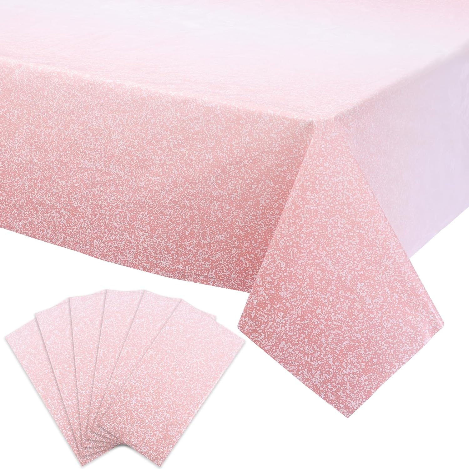 6 Packs Ombre Rose Gold Tablecloth 54 x 108 Inch Gradient Pastel Rose ...