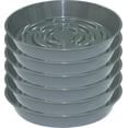 6 Packs Plant Saucer Pot Tray, 6 inch Grey Flower Planter Saucers and ...