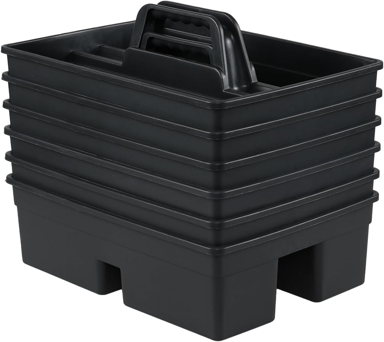 6 Packs Plastic Cleaning Supplies Storage Caddy with Handle, 3 ...