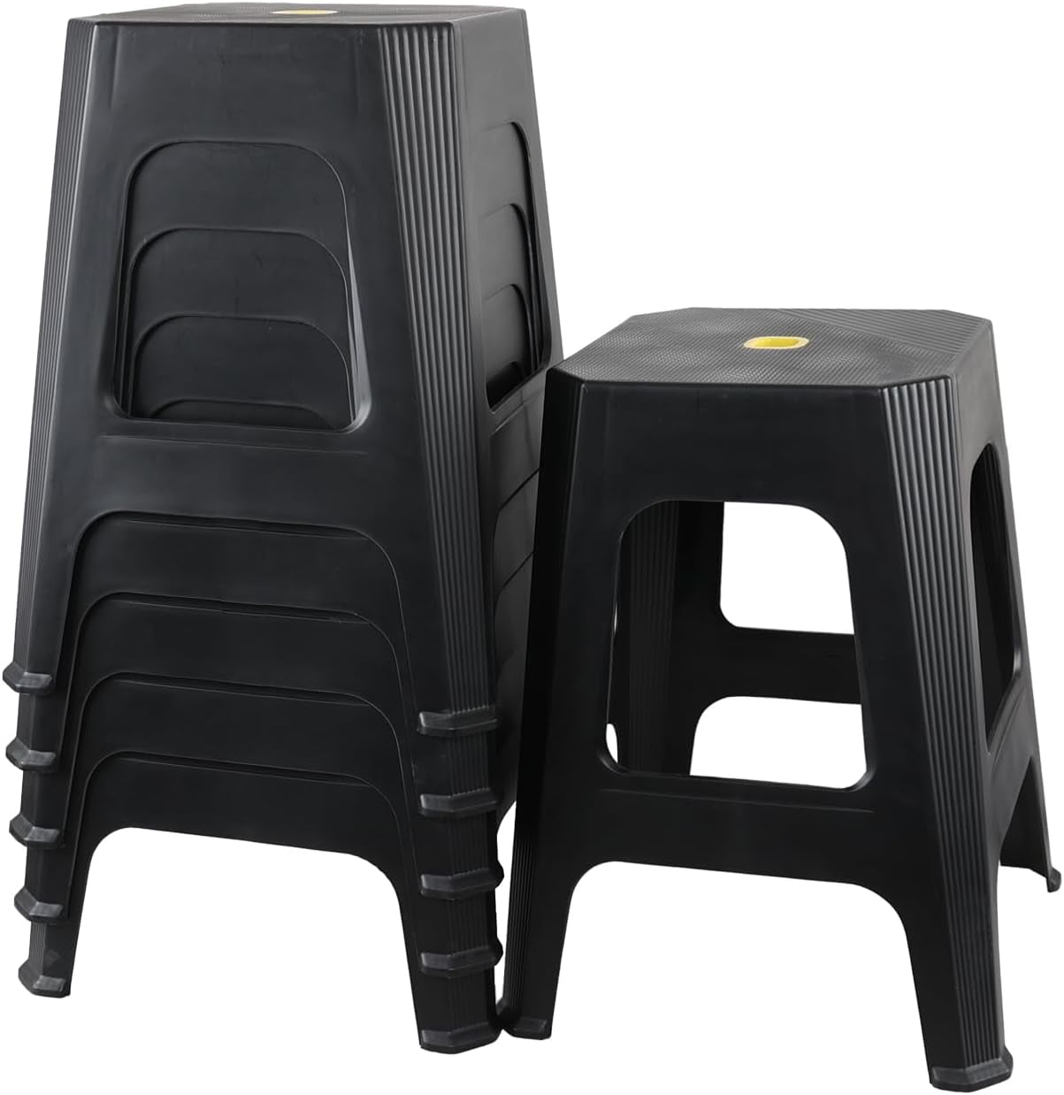 6 Packs Plastic Stackable Stools, Multipurpose Nesting Stool Chairs ...