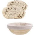 6 Packs Round Bread Proofing Basket Cloth Liner Rattan Baking Dough ...