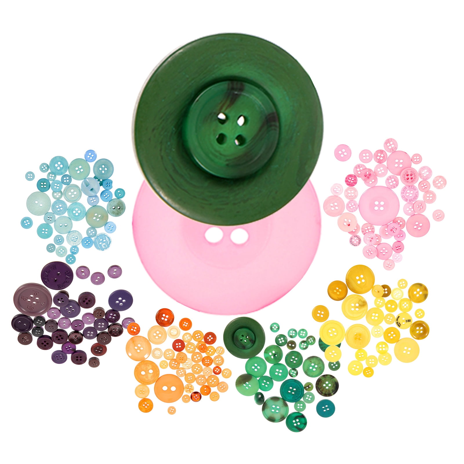 Hytrove Craft Making Resin Buttons Light Blue 6 Packs Round - Walmart.com
