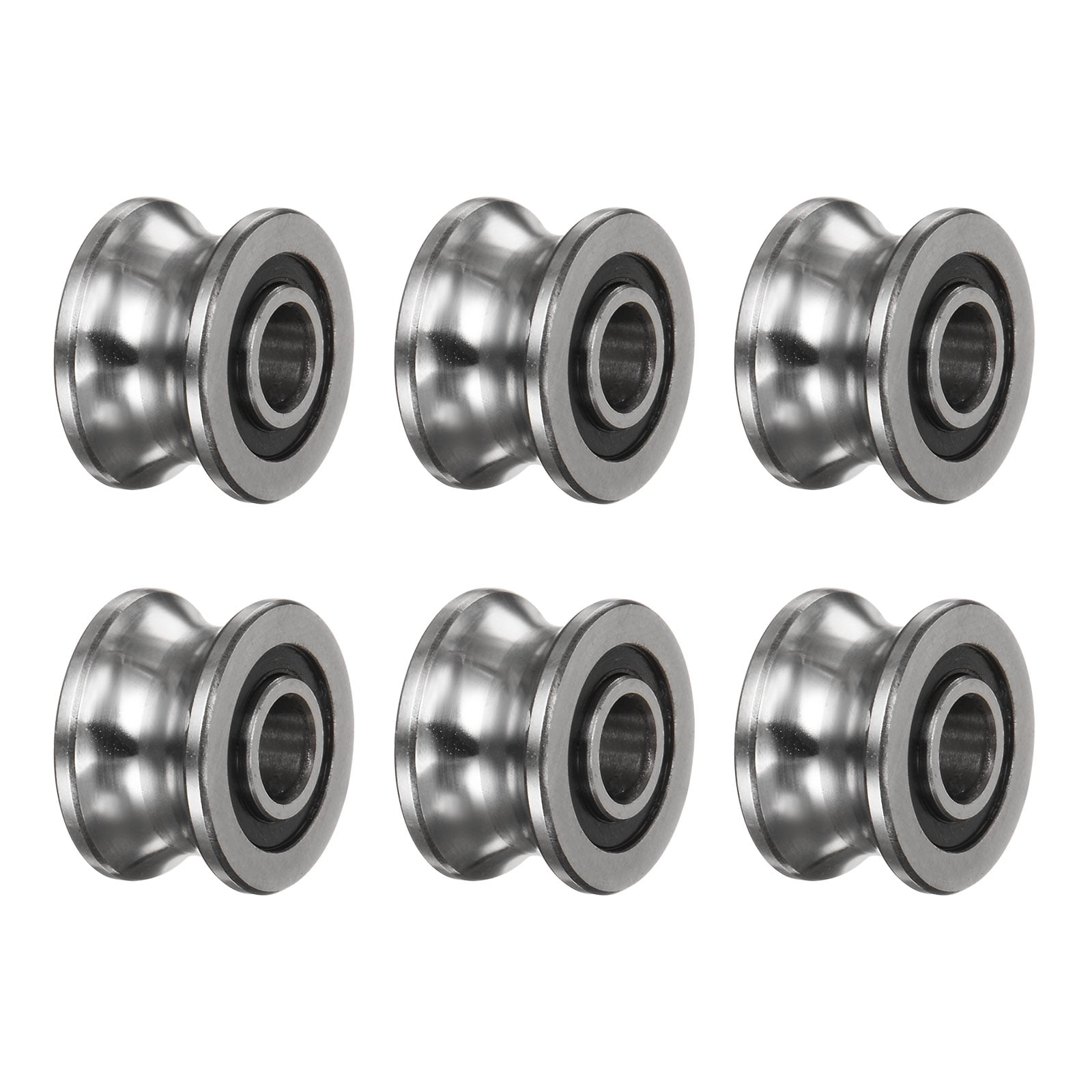 6 Packs SG22 U Groove Track Guide Bearing 8x22.5x14.5mm U Groove Roller ...