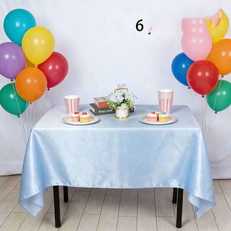 6 Packs Satin Waterproof Stain Resistant Wrinkle Free Tablecloth, 102 X ...