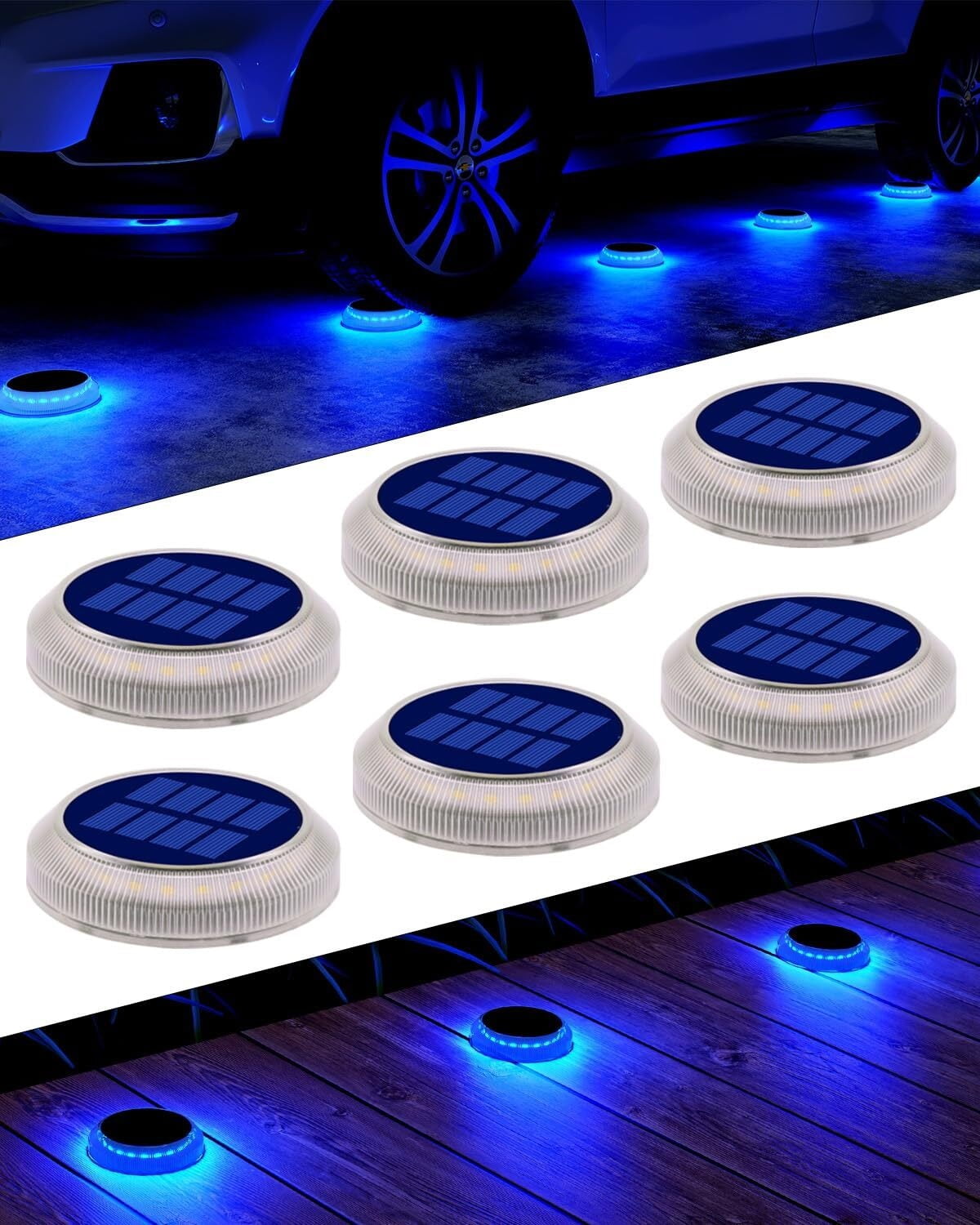 6 Packs Solar Driveway Lights, Solar Dock Lights, Deck Lights Solar ...
