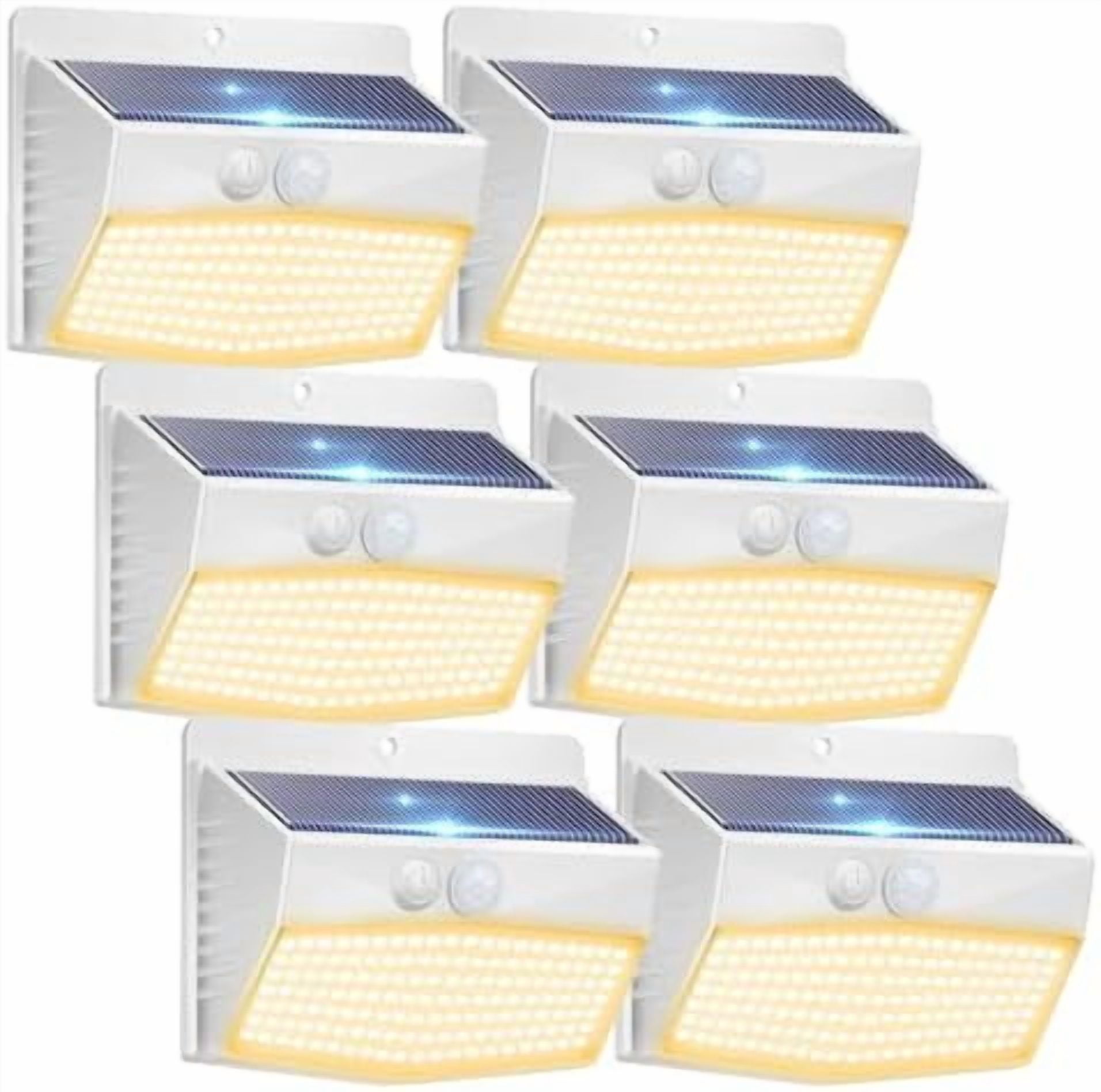 6 Packs Solar Outdoor Lights Motion Sensor, Solar Security Lights ...