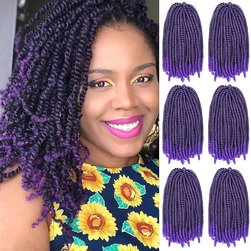 6 Packs Spring Twist Braiding Hair Spring Twists Bomb Twist Hair ...