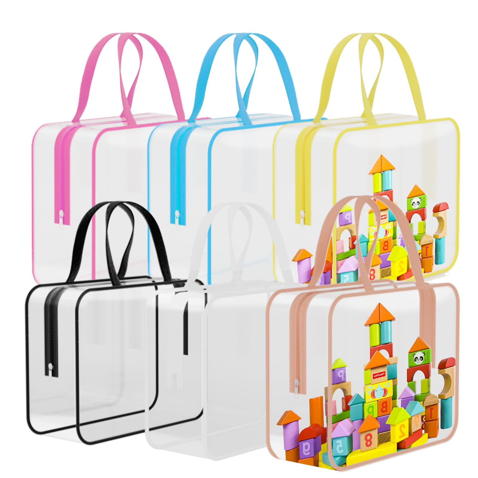 6 Packs Storage MMF7 Bags PVC Waterproof Organizers Bags Reusable Clear ...