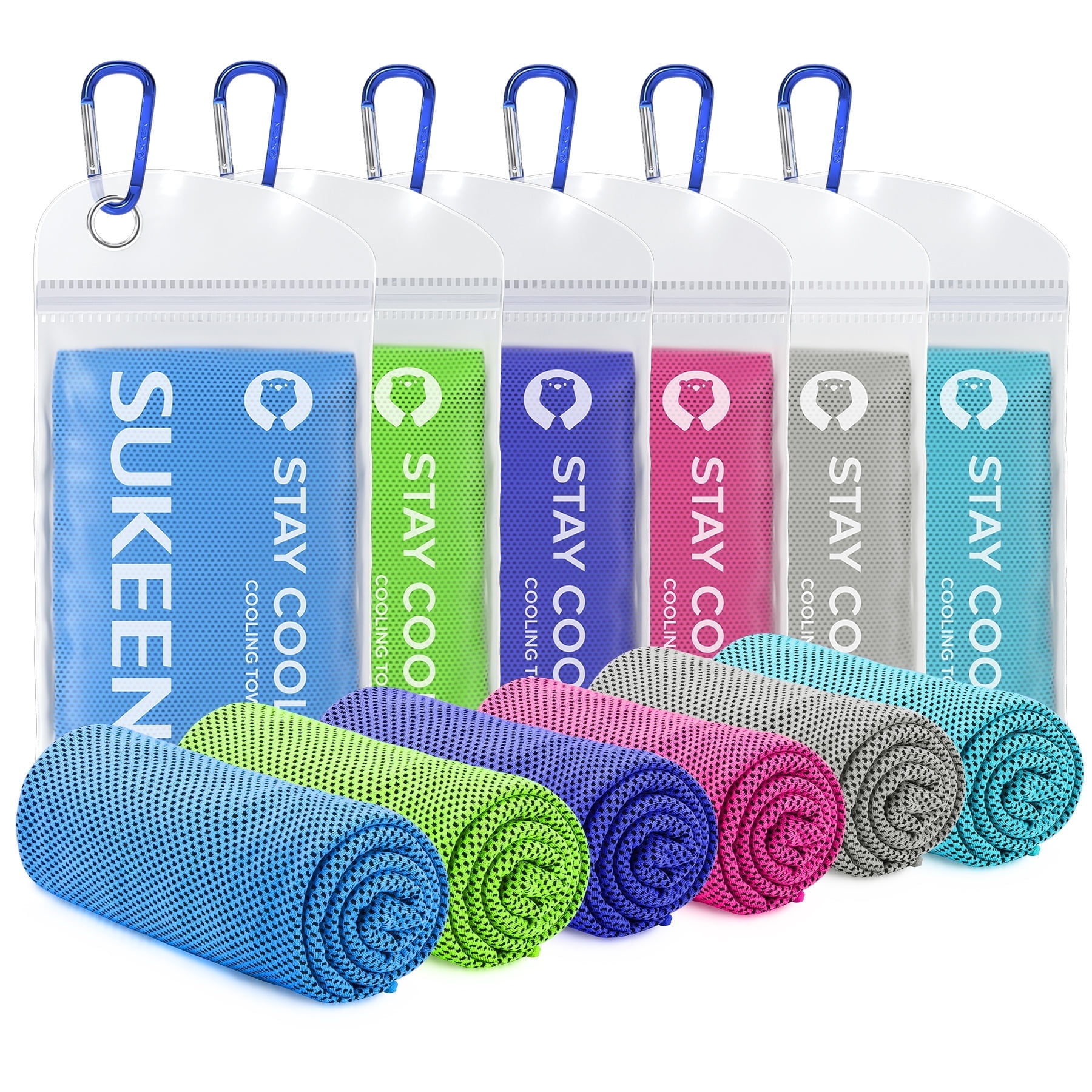 6 Packs Sukeen Cooling Towel,(40"x12") Instant Cooling Towels for Neck ...