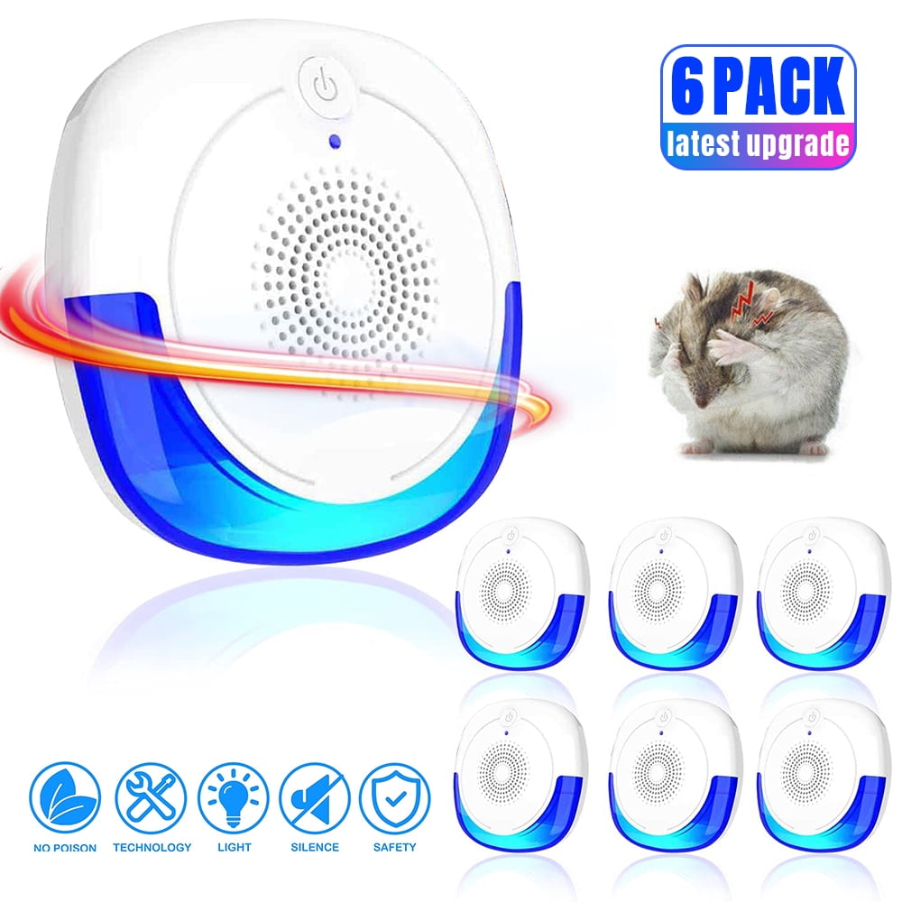 6 Packs Ultrasonic Insect Repellent, Electronic Pest Repeller Plug in ...