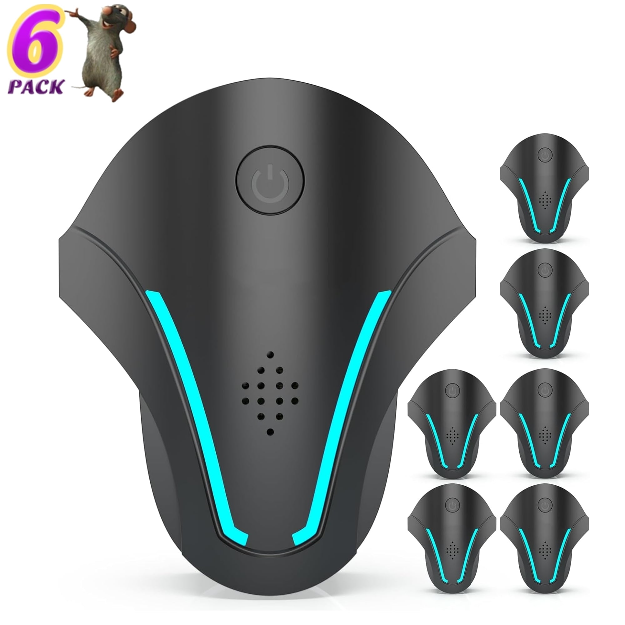 6 Packs Ultrasonic Pest Repeler, Indoor Mouse Repelent for Rodent ...