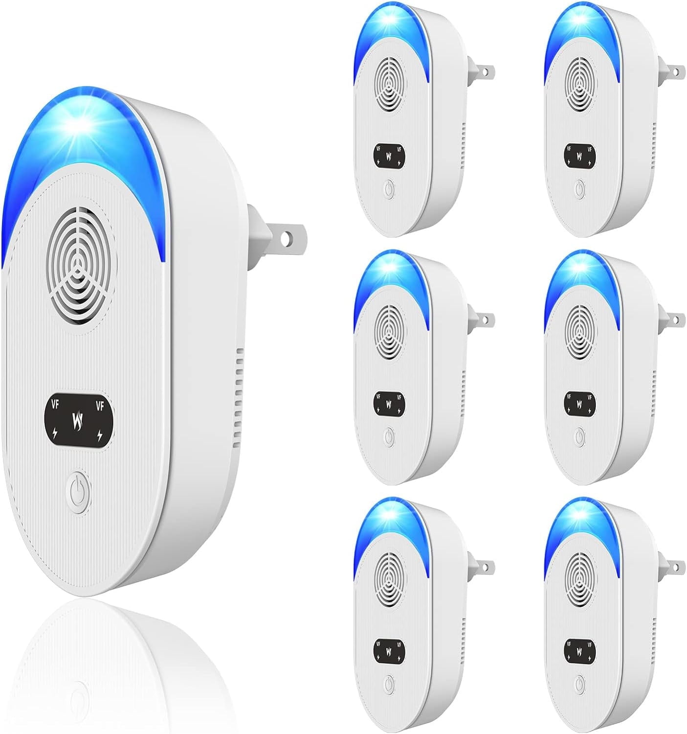 6 Packs Ultrasonic Pest Repeller, 2024 Mouse Indoor Ultrasonic ...