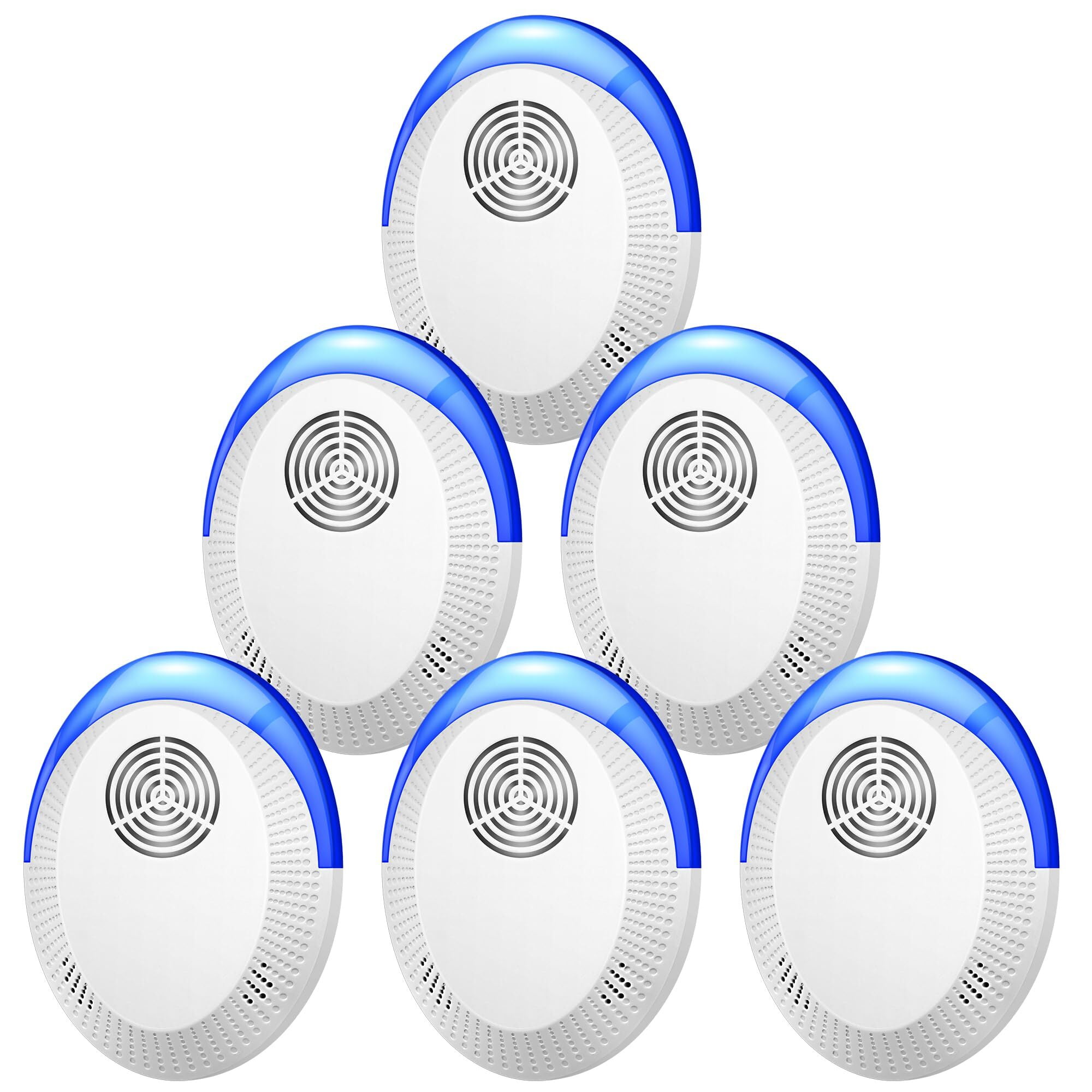 6 Packs Ultrasonic Pest Repeller, Electronic Pest Repellent Plug in ...