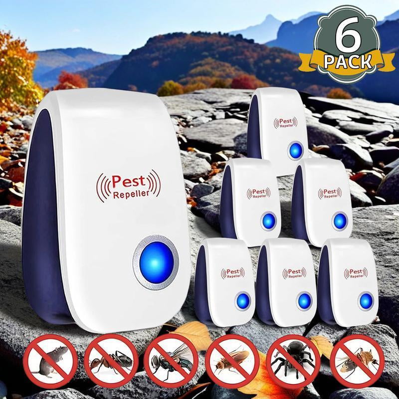 6 Packs Ultrasonic Plug-in Pest Repellent, Indoor Pest Control for Home ...