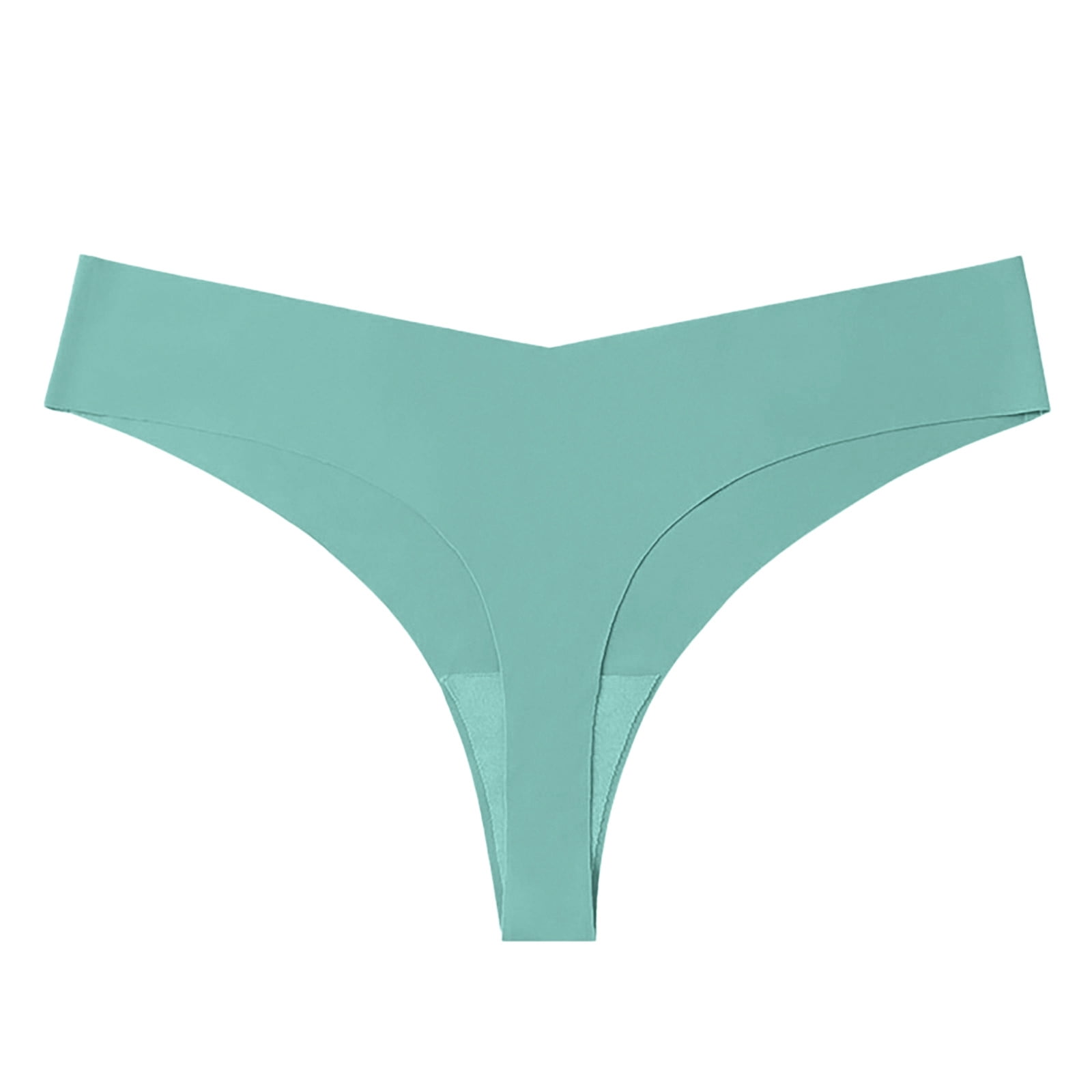 6 Packs Womens Underwear Low Waisted Ice Silk Seamless Crotch ...