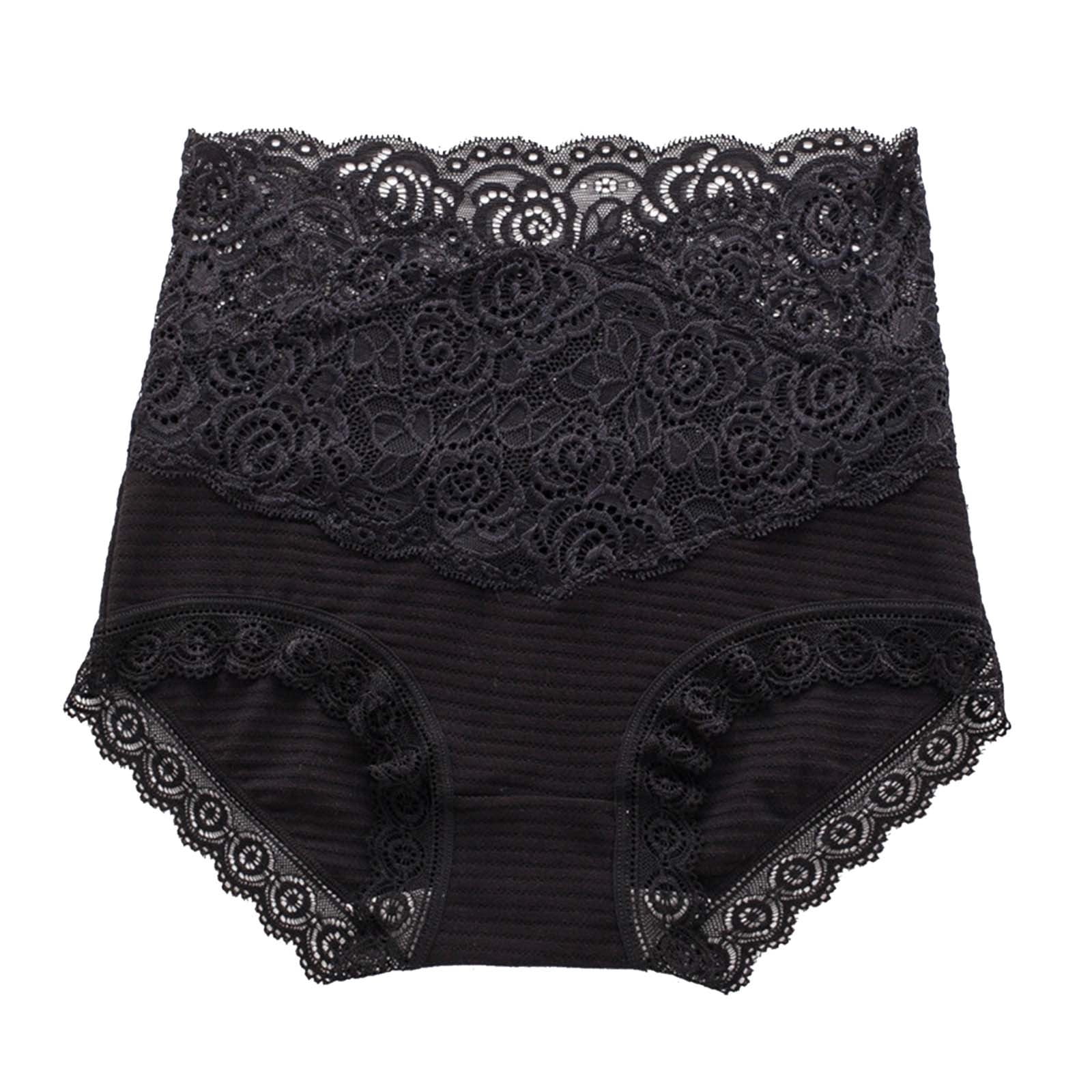 6 Packs Womens Underwear Plus Size High Waist Abdominal Ladies Cotton ...