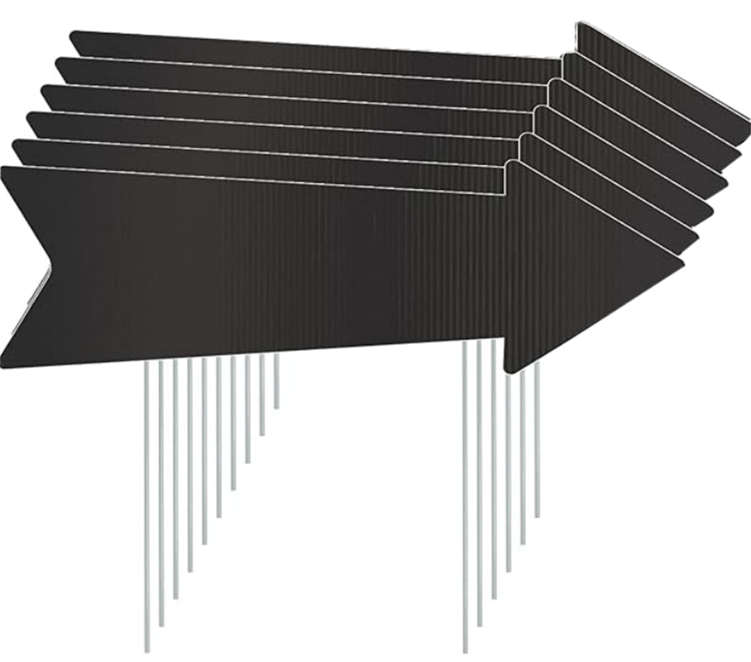 6 Packs Yard Signs Decoration,Black Blank Arrow Yard Signs,QZS Durable ...
