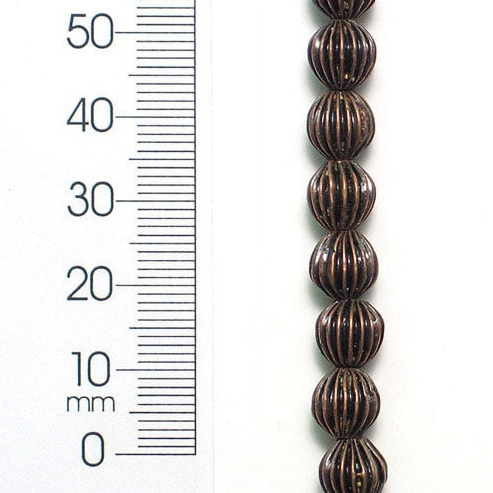 6 Packs of 8mm x 8mm Round Pleated Metal Beads 8 Inch Strand - Walmart.com