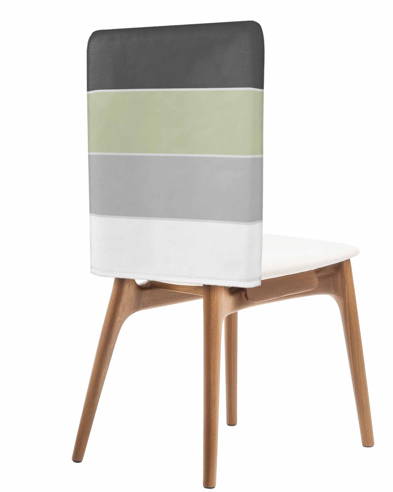 6 PacksBlack Sage Green Dining Chair Back Cover, Grey Stripes ...