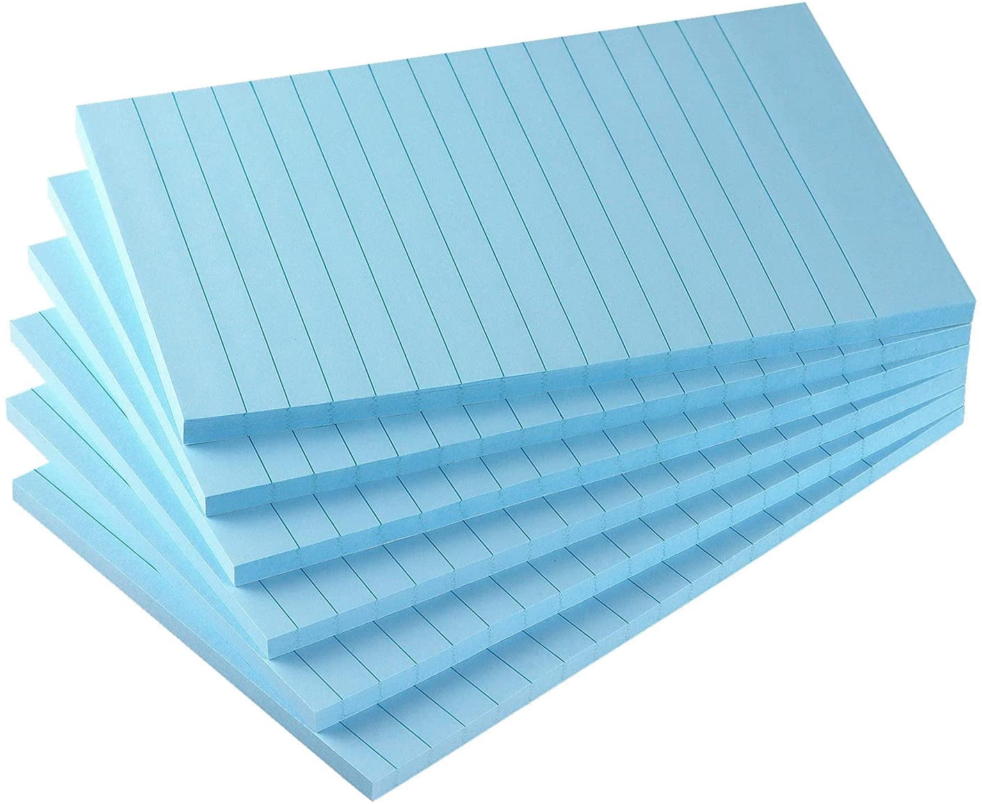 6 Pads Lined Sticky Notes with Lines 4x6 Self-Stick Notes Bright Color ...