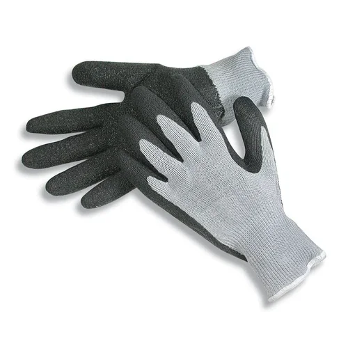 6 Pair Black Cotton Latex String Knit Work Glove Size L For Industrial ...
