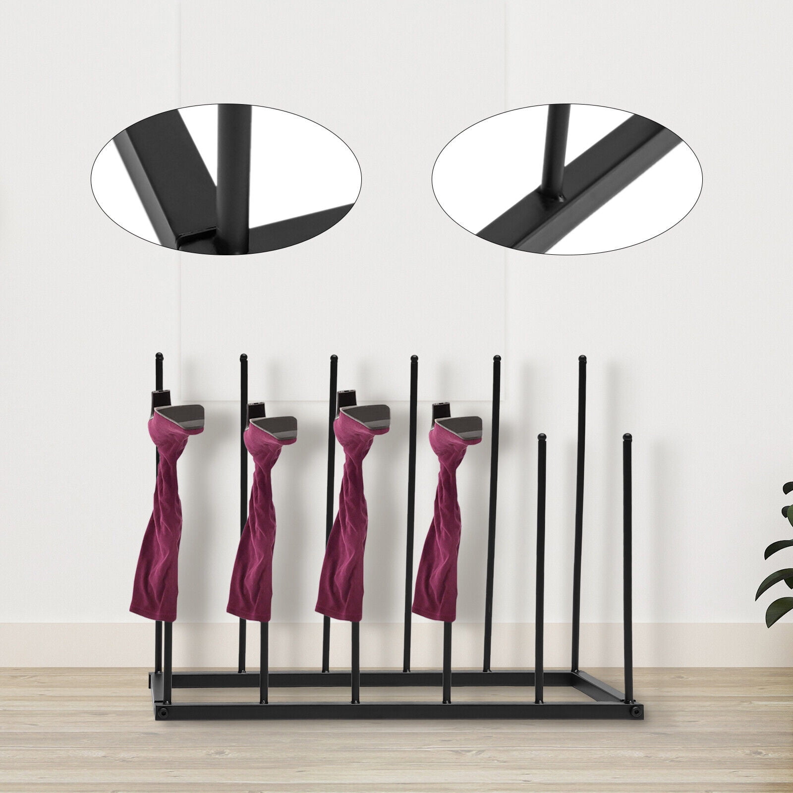 6-Pair Boot Rack Stand Black, Entryway/Closet Shoe Organizer - Walmart.com