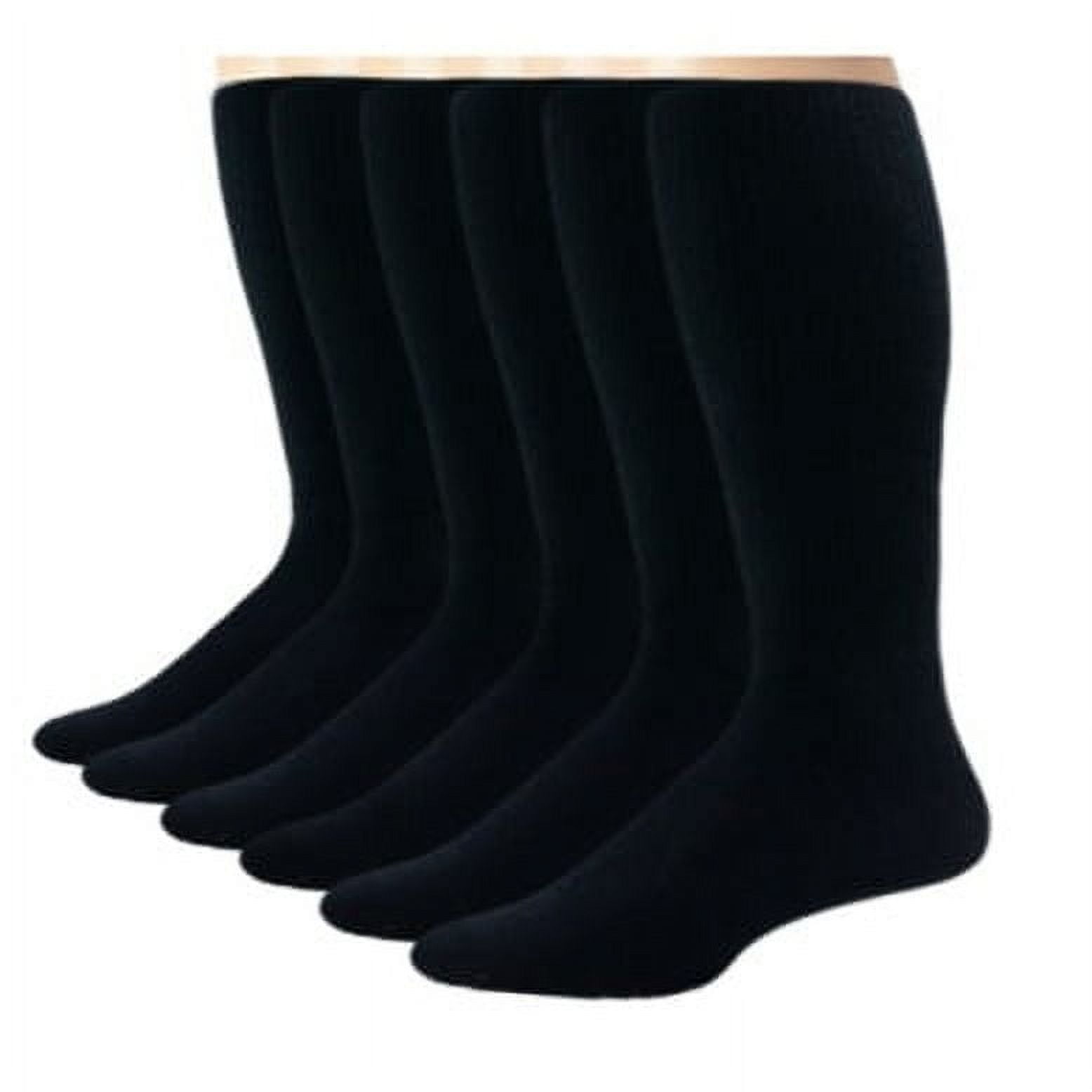 Everlast Men's Over the Calf Tube Socks, Black, 6 Pairs, Comfort Fit ...