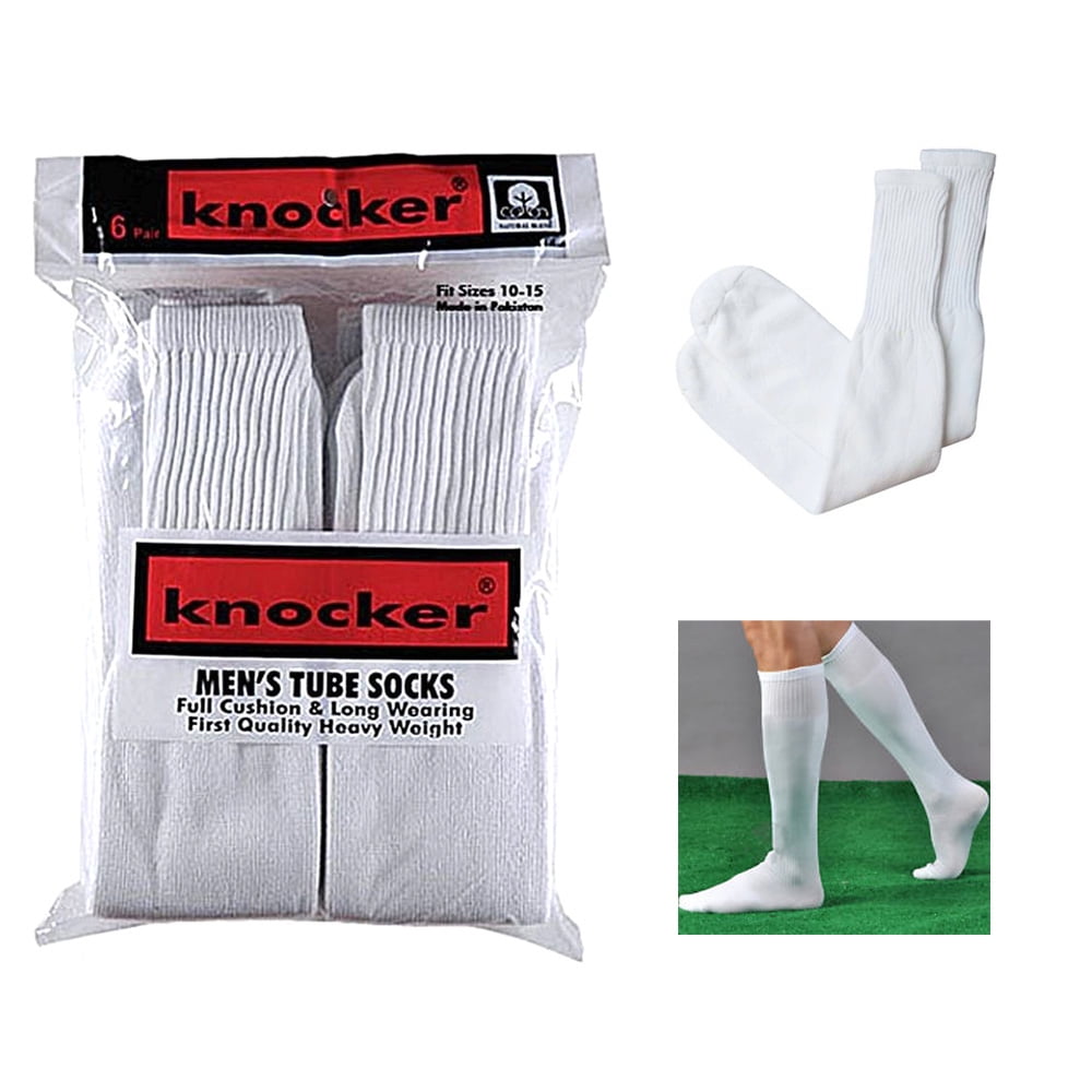 Knocker Men's Full Cushion Athletic Tube Socks, 6 Pair, Long Wearing ...