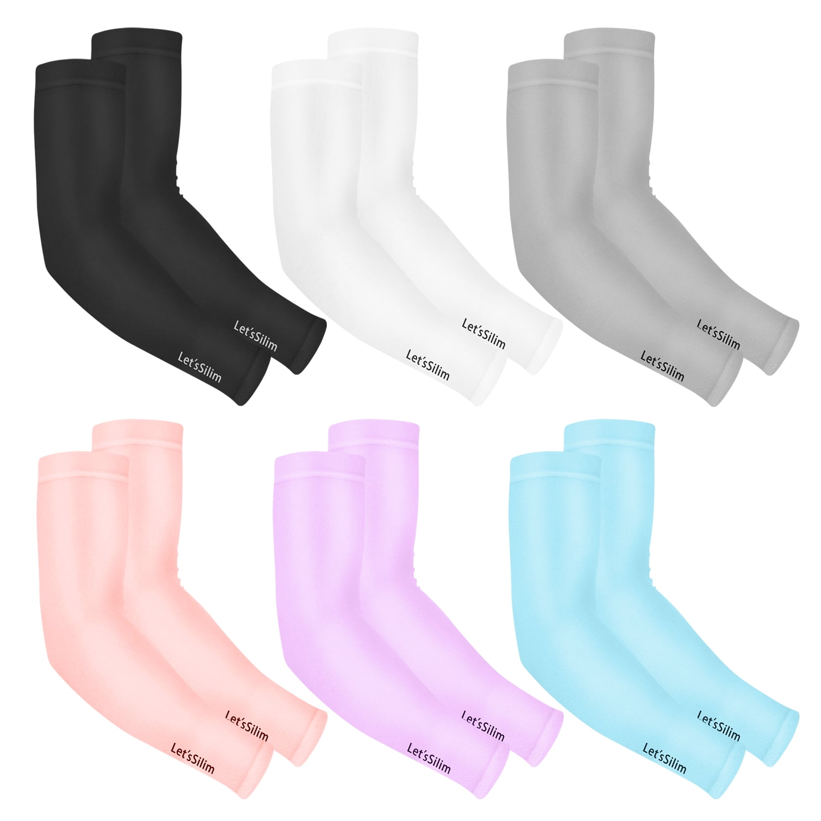 6 Pair UV Sun Protection Cooling Arm Sleeves for Outdoor Sports, Unisex ...