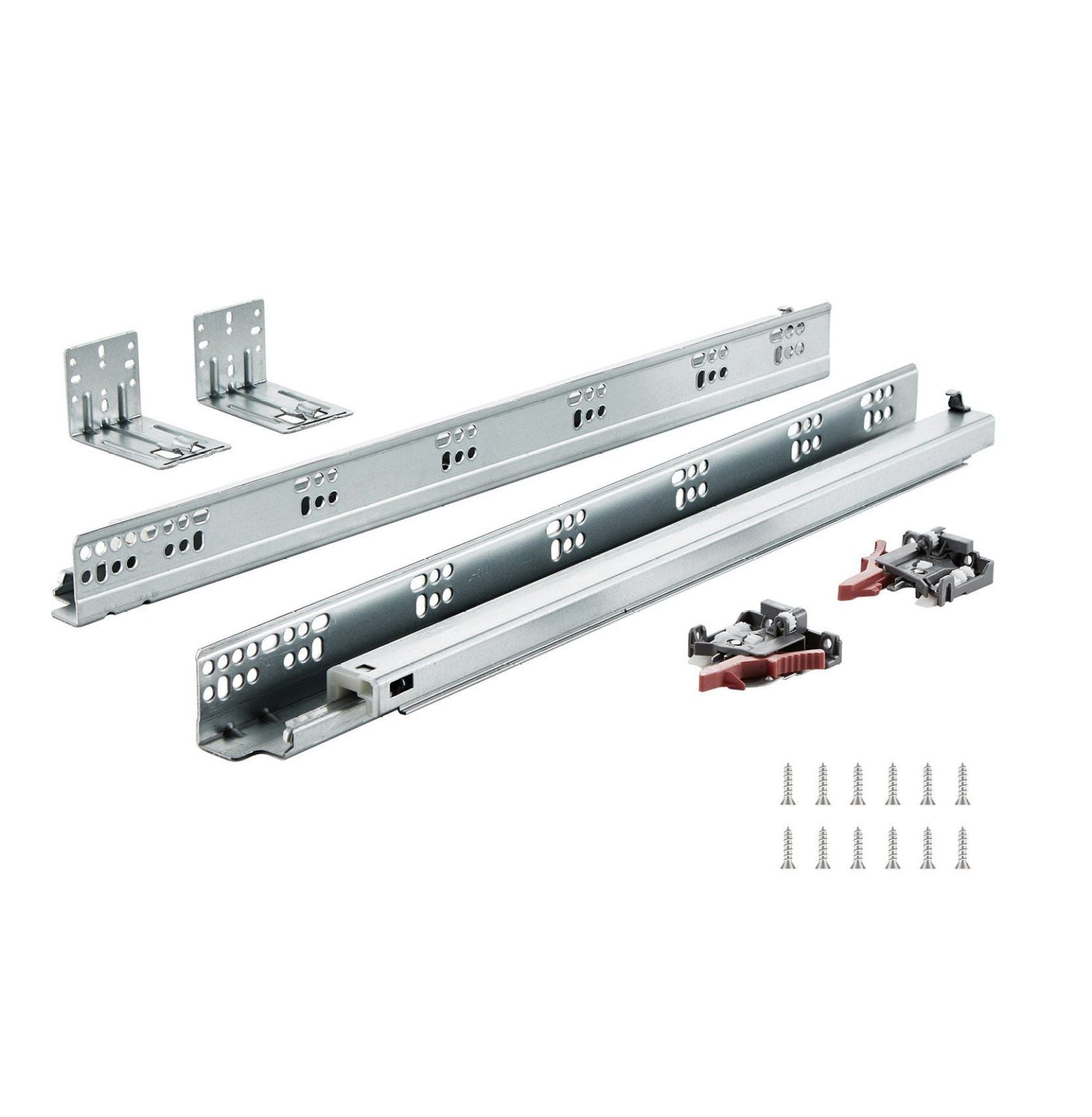 6 Pairs of 21 Inch Drawer Bottom Side Mount Rails, Heavy Duty Full Ball ...