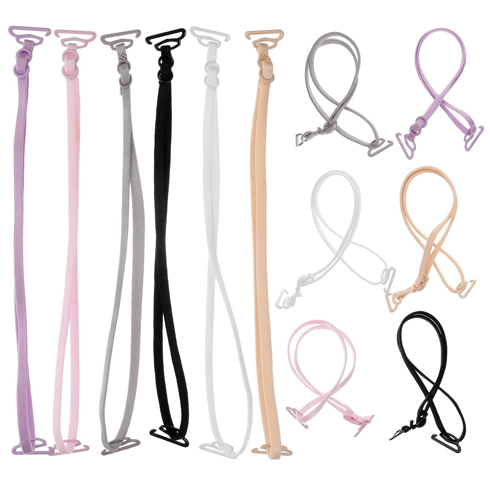 6 Pairs Adjustable Bra Strap Holders Replacement Shoulder Strap Non ...