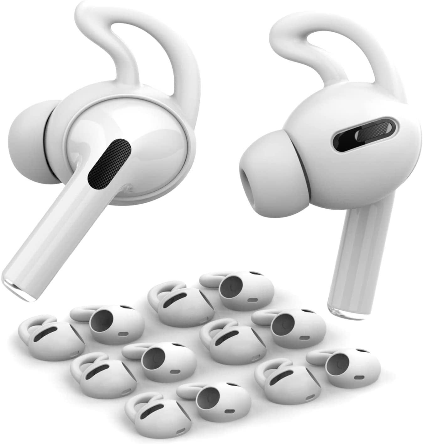 6 Pairs AirPods Pro Ear Hooks [Added Storage Pouch] Covers Anti-Slip ...