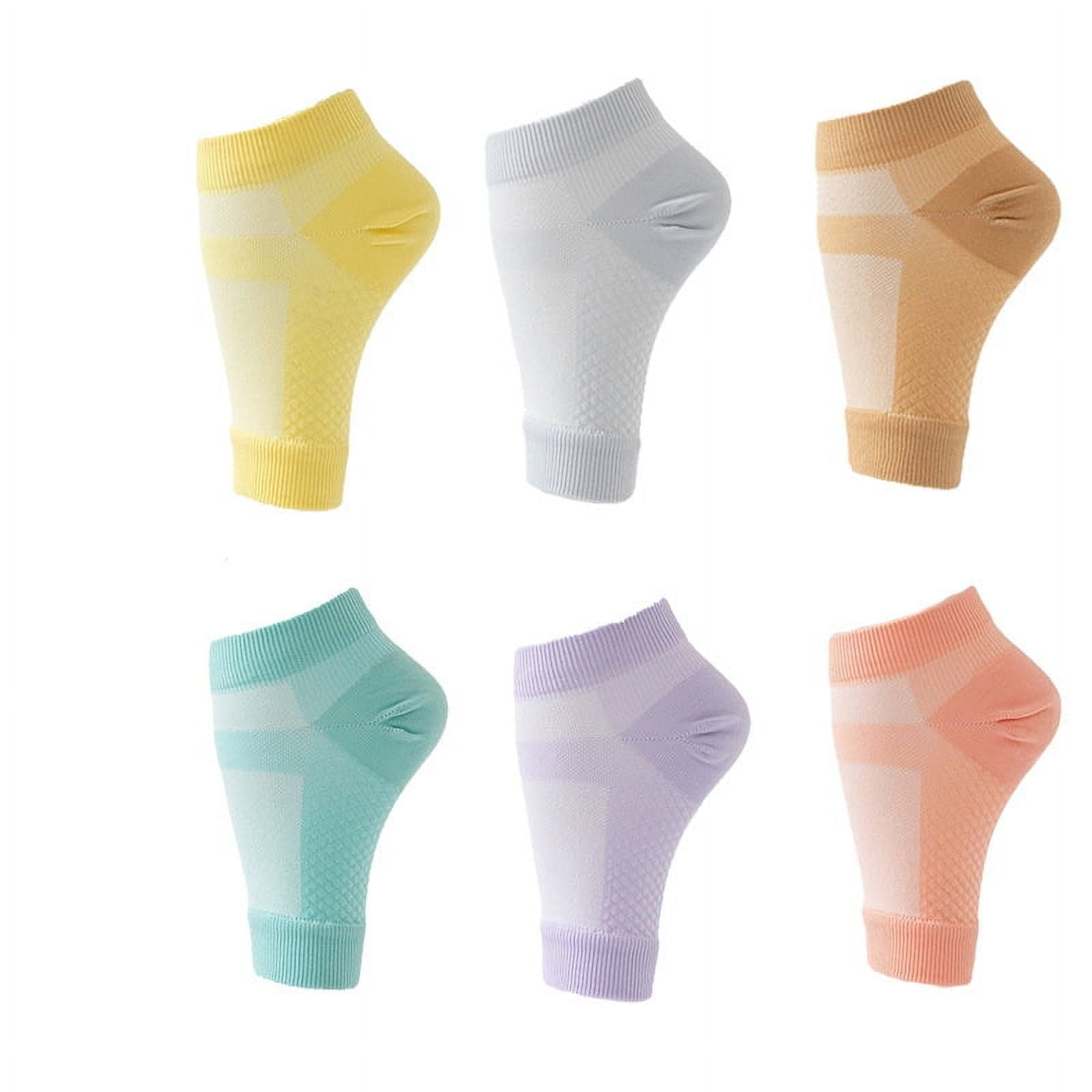 6 Pairs Ankle Brace Compression Sleeves - 8-15 mmhg Open Toe ...