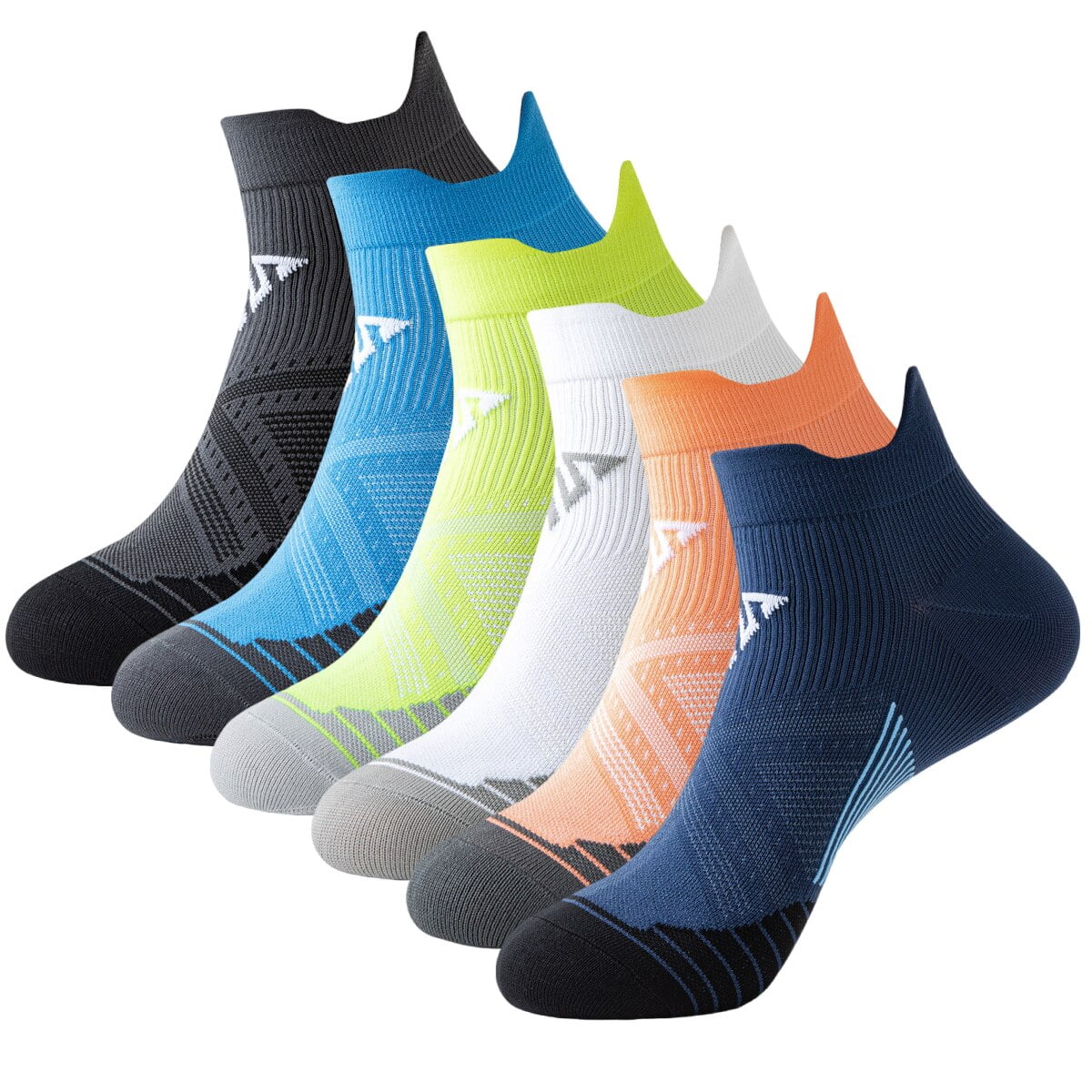 6 Pairs Ankle Compression Socks for Men and Women Low Cut Compression ...