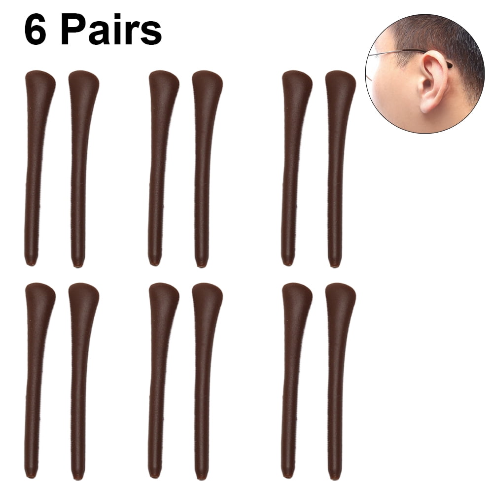 6 Pairs Anti-Slip Silicone Eyeglass End Tips Glasses Ear Hooks Sport ...