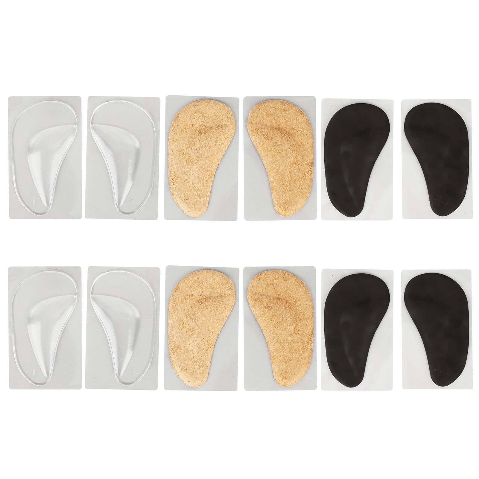 Neyseki 6 Pairs Arch Support Shoe Insoles Adhesive Gel Reusable Arch ...