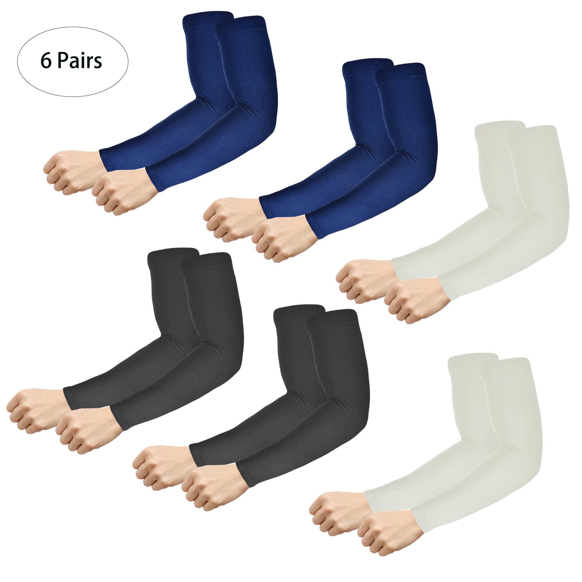 6-Pair SZELAM UPF 50+ Arm Sleeve Set - Cooling, High-Elasticity for ...