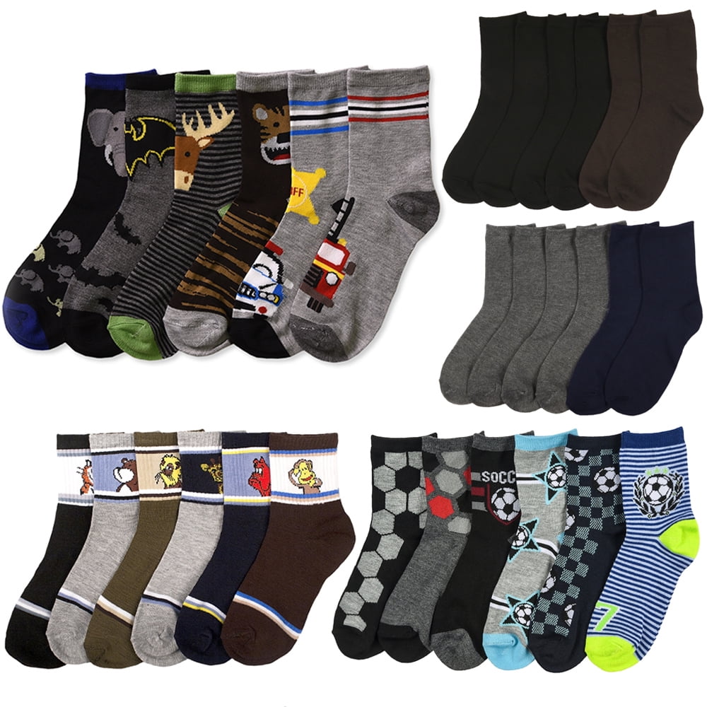 6 Pairs Assorted Kids Socks Size Ages 2-3 Years Animal Print Boys 2T 3T ...