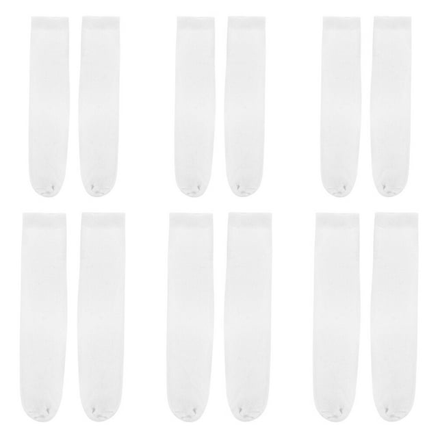 6 Pairs Blank White Sublimation Socks Printable Socks Straight Blank ...