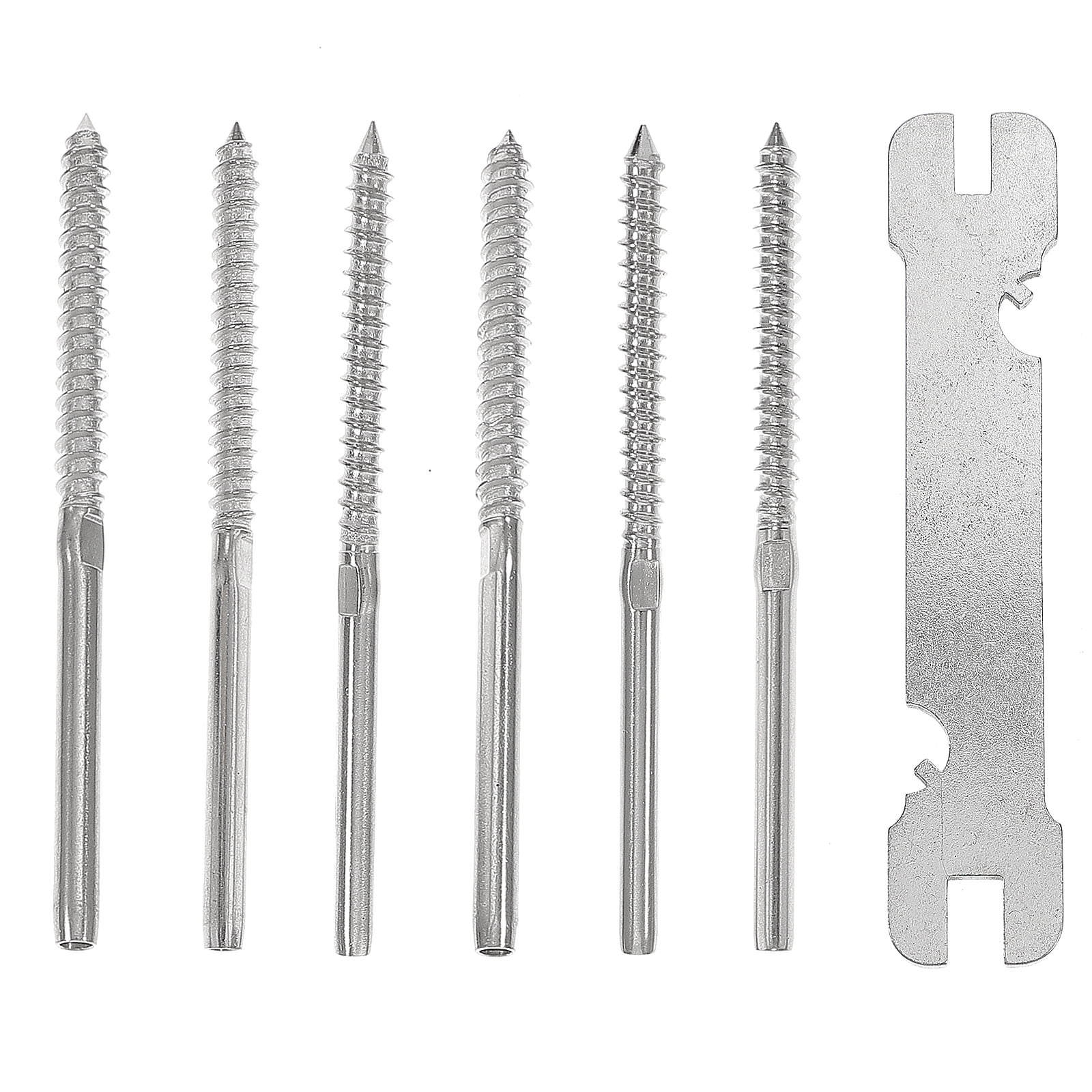 6 Pairs Cable Railing System 100mm Lag Screw 1/8 Inch Deck Railing Kit ...