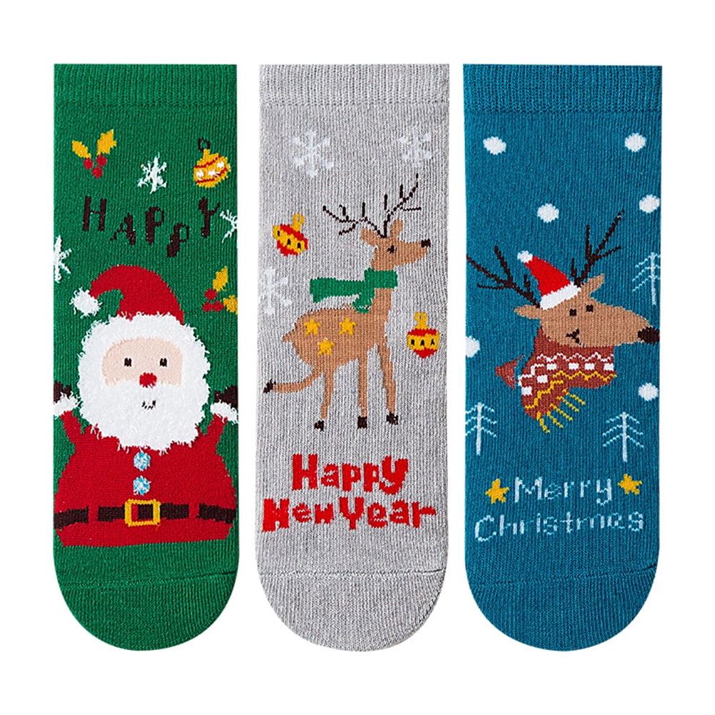 6 Pairs Christmas Socks，Funny Socks for Kid, Fun Boys Novelty Girls Socks, Gnome Reindeer ...