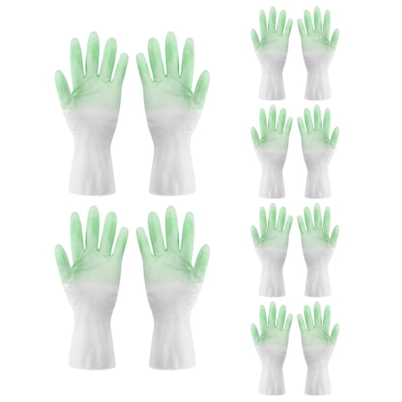 6 Pairs Cleaning Gloves, 11.8 Inch Reusable Household Dishwashing ...