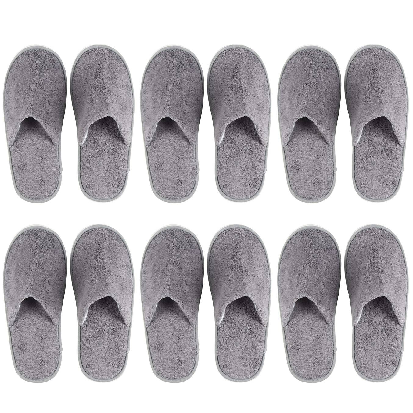 6-Pairs Disposable Slippers, Great for Hotel, Spa, Nail Salon Use-Non ...