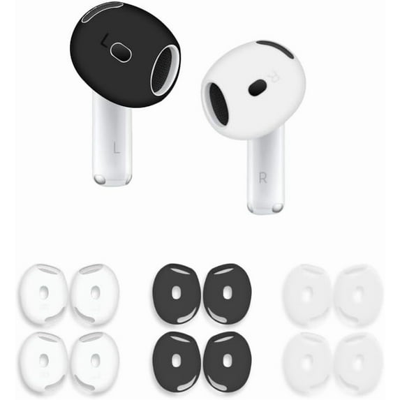 6 Pairs Ear Cover for AirPods 4,Anti Slip Ear Skin Tips Accessories ...