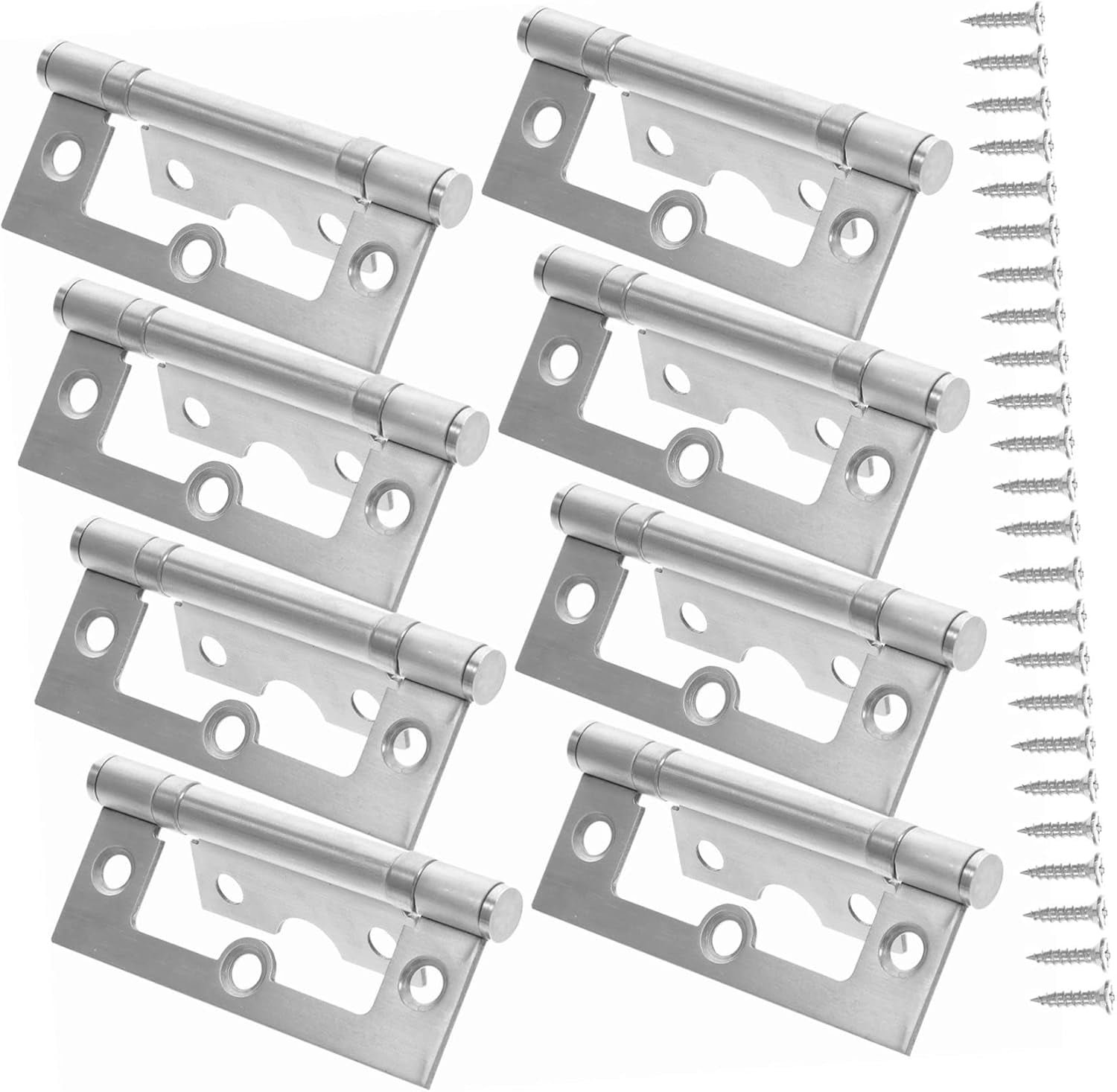 6 Pairs Flush Door Hinge Heavy Duty Door Hinge Stainless Steel Hinges ...