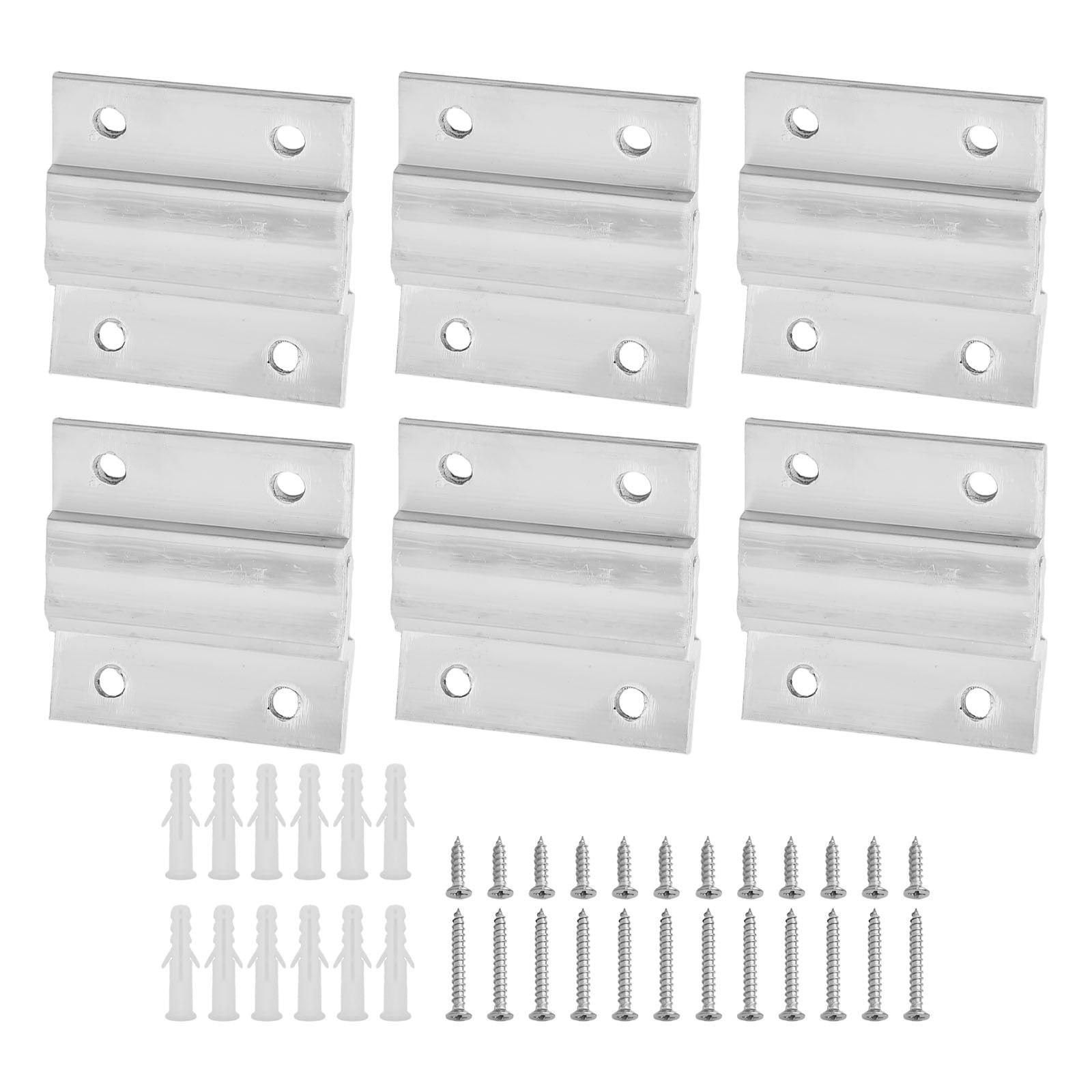 6 Pairs-French Cleat Picture Hanger Heavy Duty Aluminum Z-Clamps ...