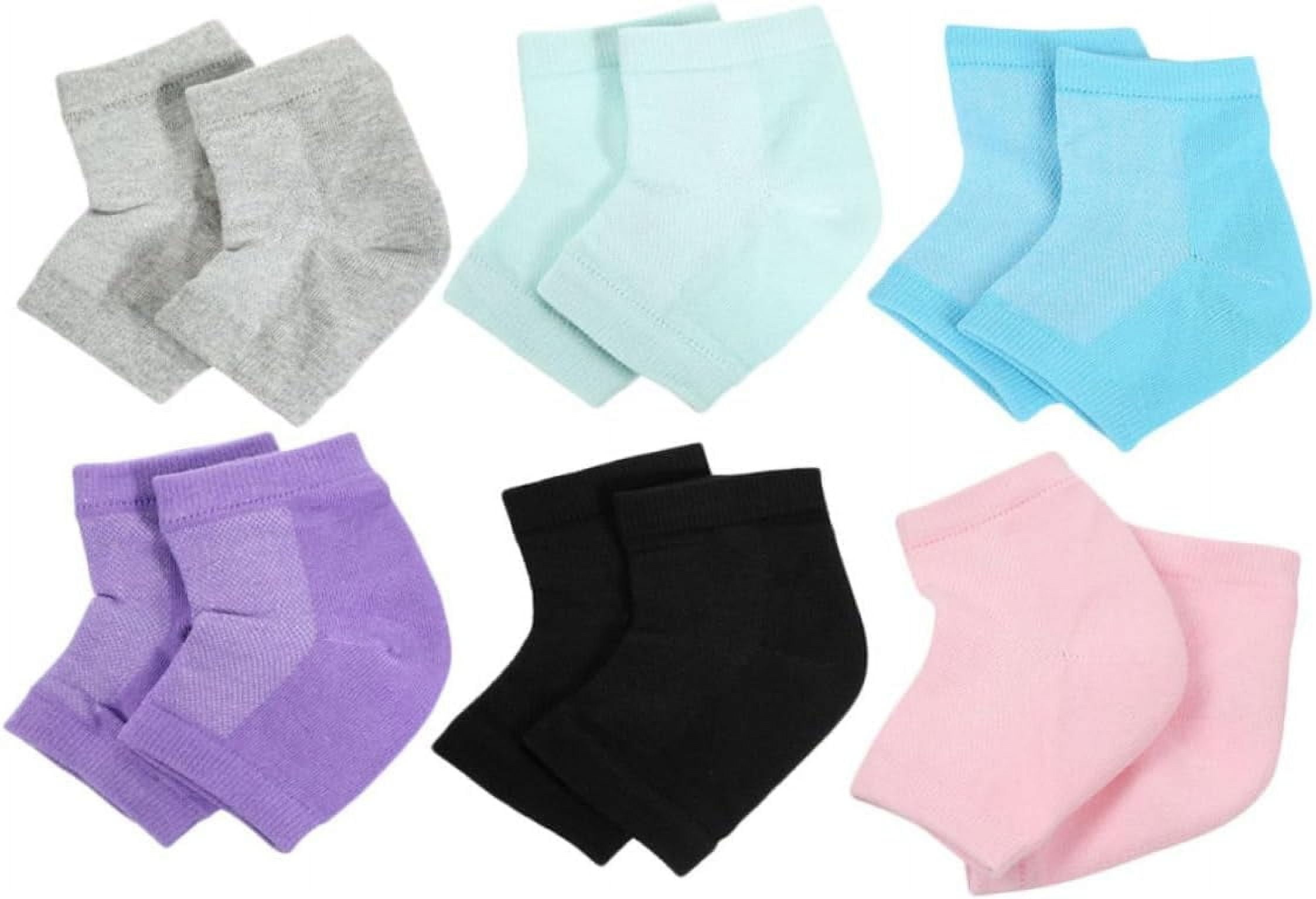 6 Pairs Gel Heel Socks Shower Cracked Heel Gel Socks Heels for Women ...